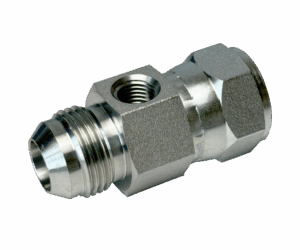 Male JIC x Female JIC Gauge Port Adapter | HydraCheck