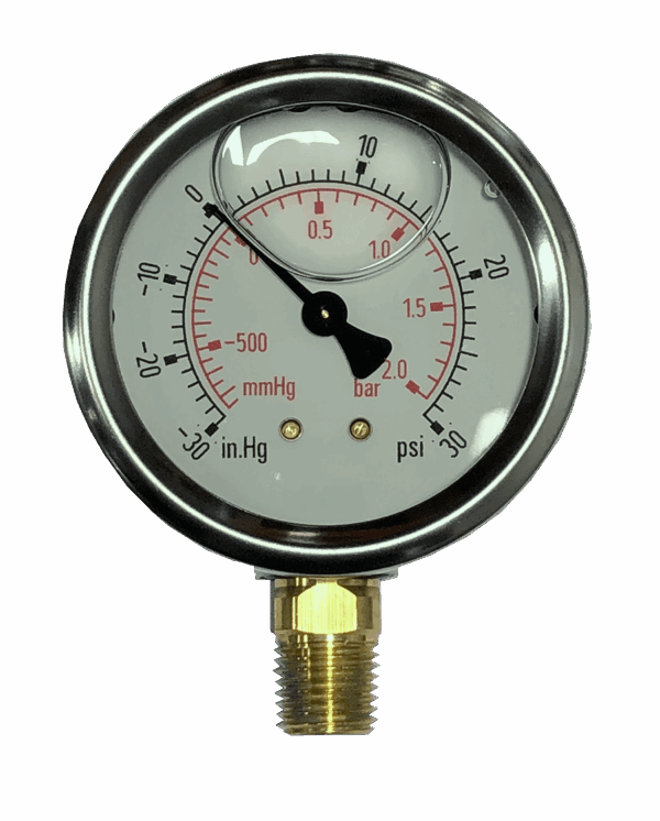 Vacuum Gauges Vacuum Gauge 30 Inch Hg To 30 PSI Hydracheck