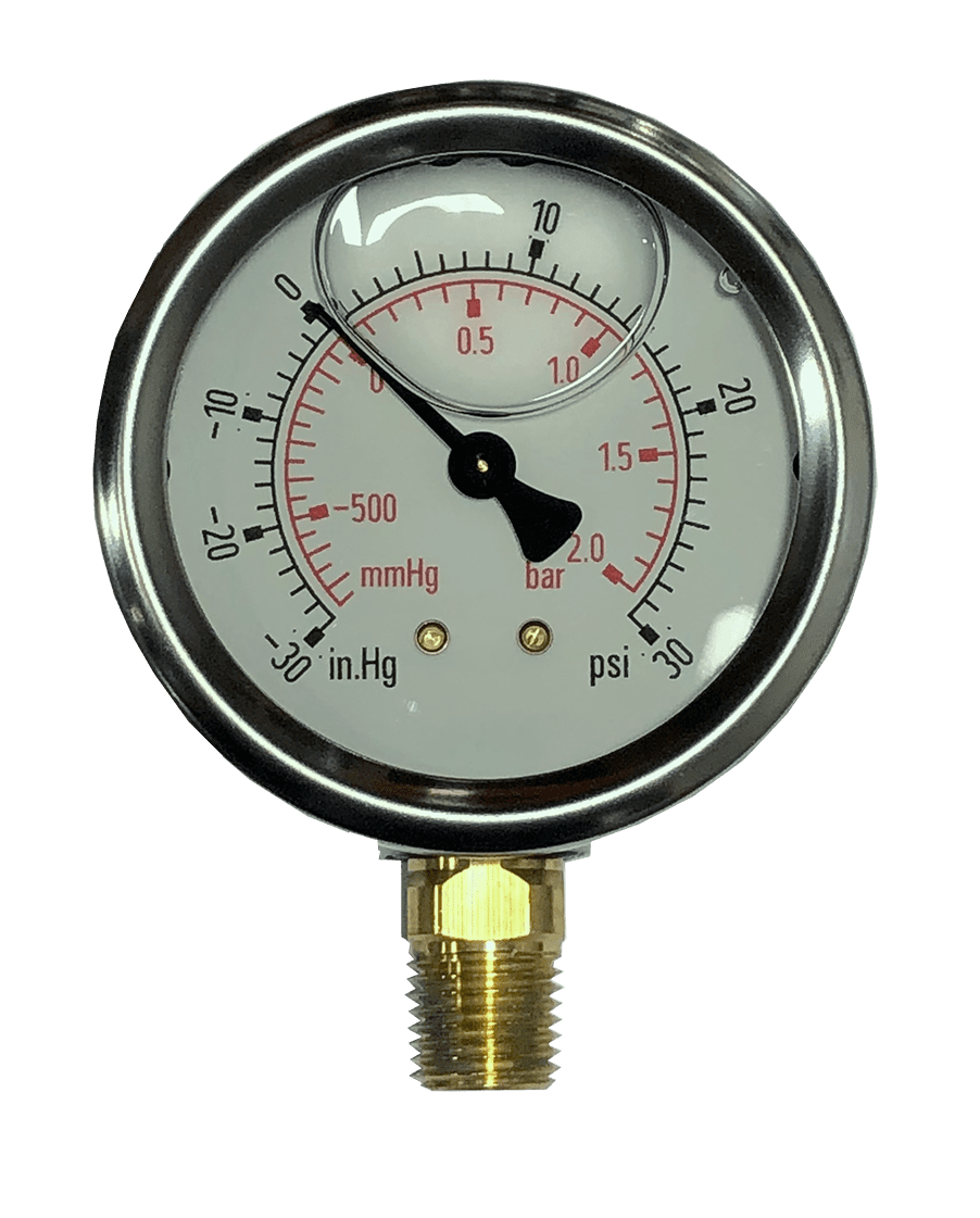 Vacuum Gauges Vacuum Gauge 30 Inch Hg To 30 PSI Hydracheck
